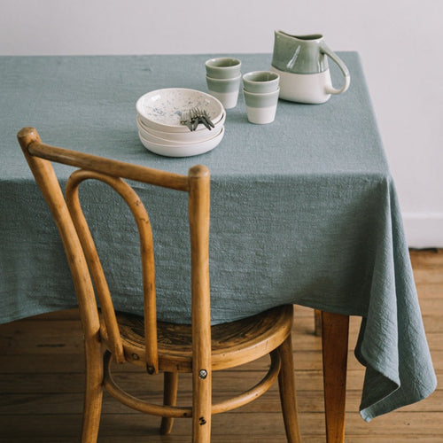 Celadon tablecloth in linen POL & ROSA made in France