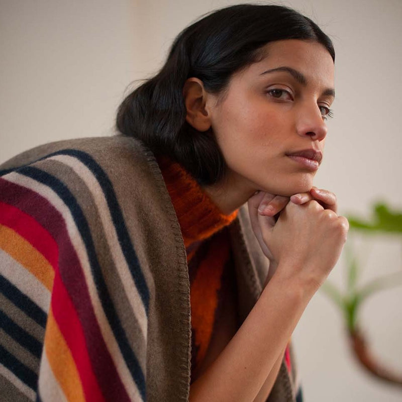 Apache cape in wool LA MERICAINE made in France