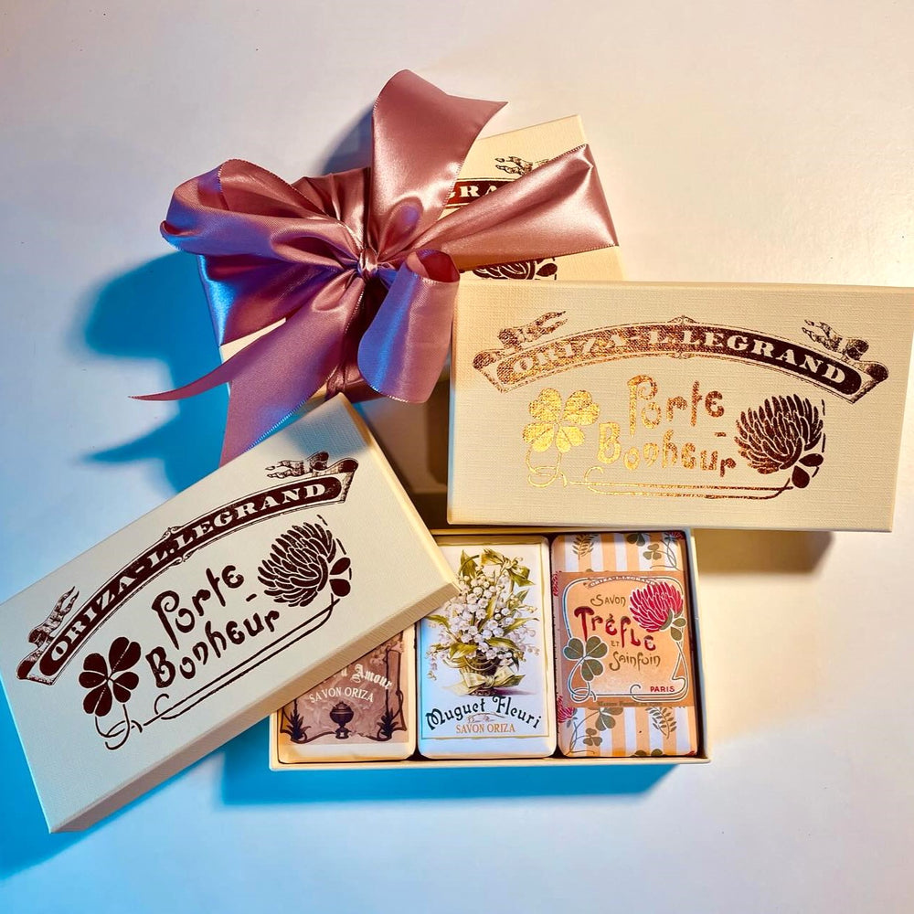 Box of 3 lucky soaps Oriza L. LEGRAND made in France
