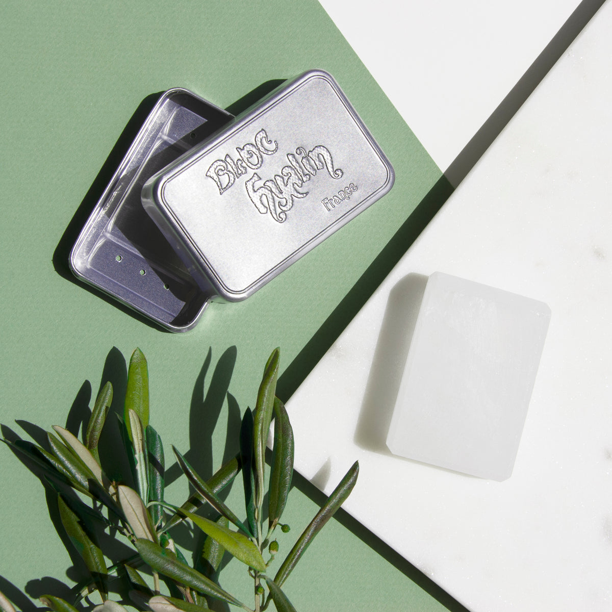 Bloc Hyalin et sa boîte FERET Parfumeur made in France